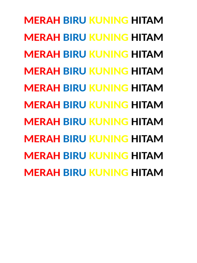 Merah Biru Kuning Hitam | PDF