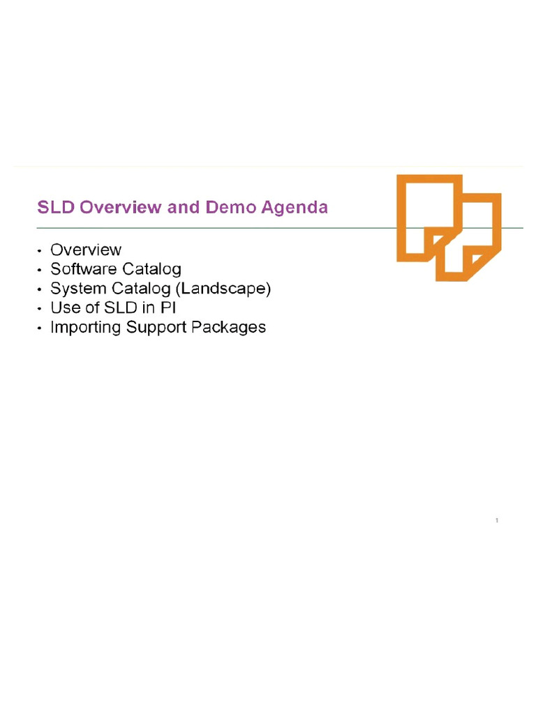 SLD Overview in PO | PDF