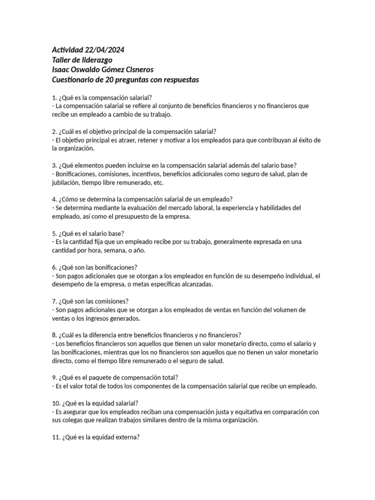 Act 22 04 2024 Isaac Gomez TDL | PDF | Salario | Business