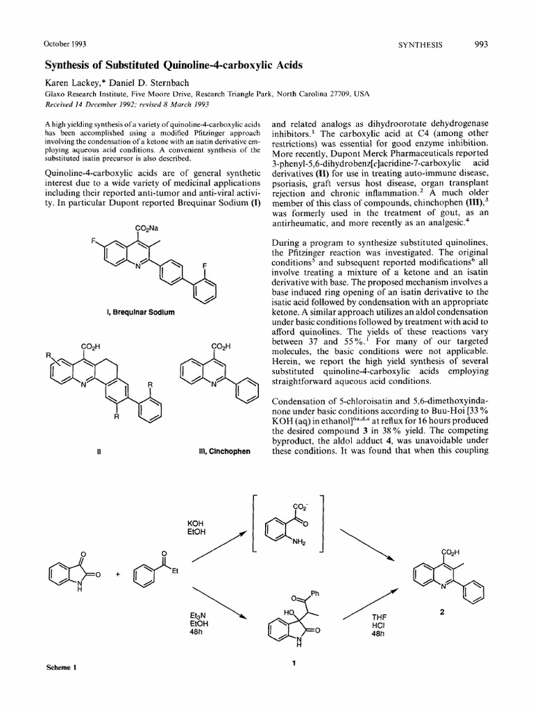 Isatin Synthesis | PDF