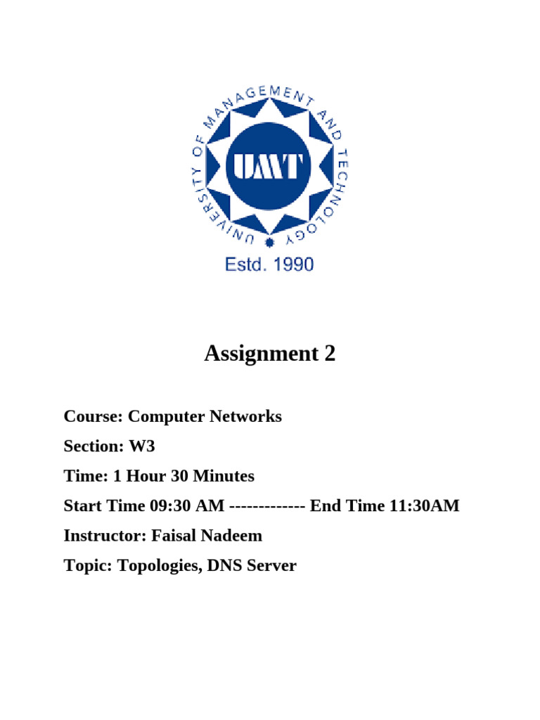 Assignment 2-CN Section W3 | PDF