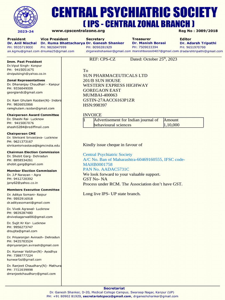 New CPS Letter Head 23-24 Pharma | PDF