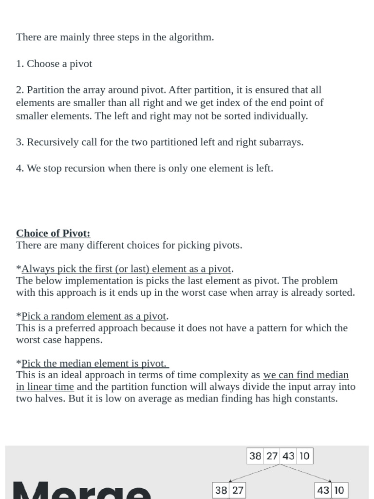 Introduction Of Sorting Techniques Pdf Applied Mathematics Computer Science