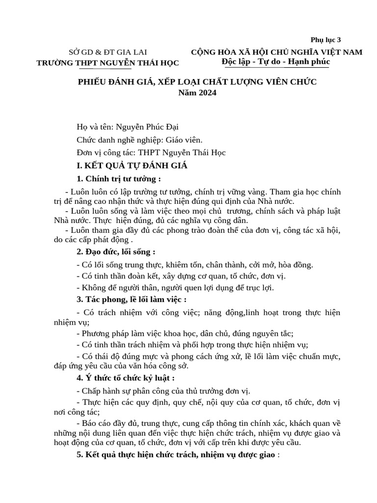 Phu Luc 3 Van 2024 | PDF