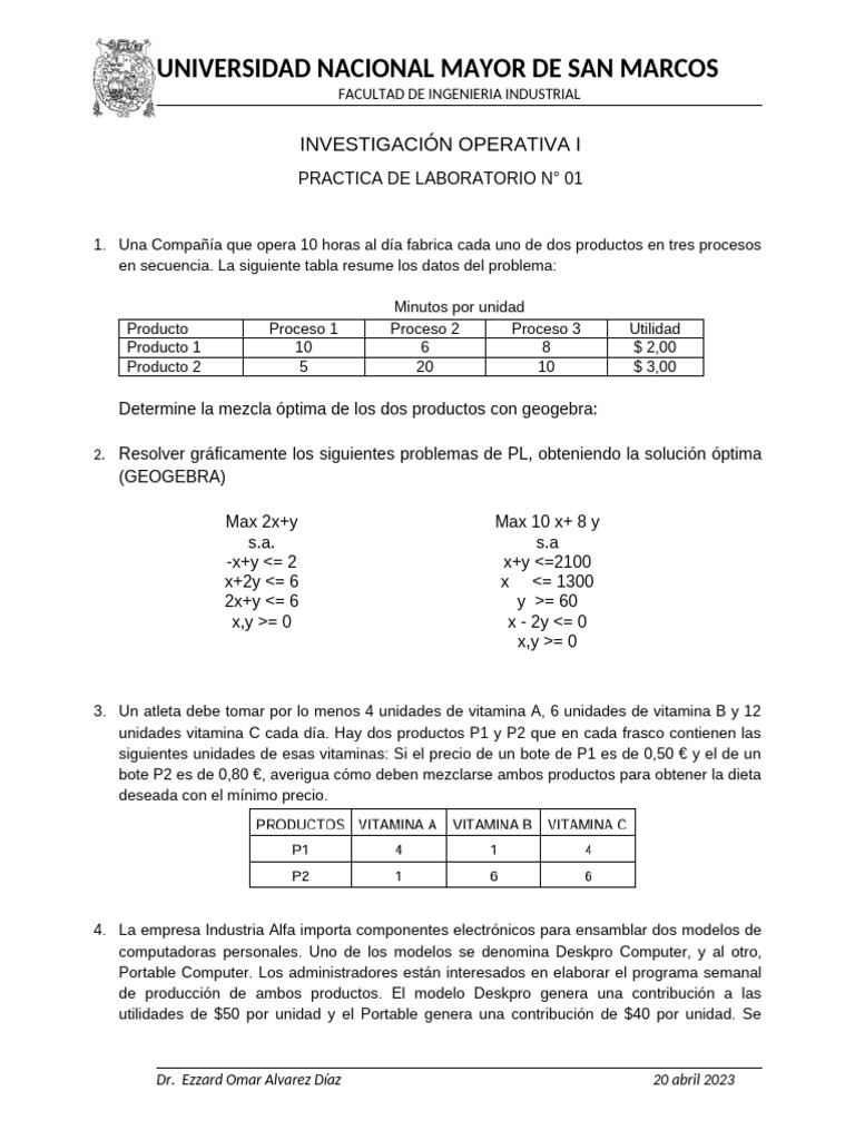 Practica 1 - OPE1 2024 1 LAB | PDF | Informática
