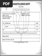 BJP Donation Receipt Format | PDF