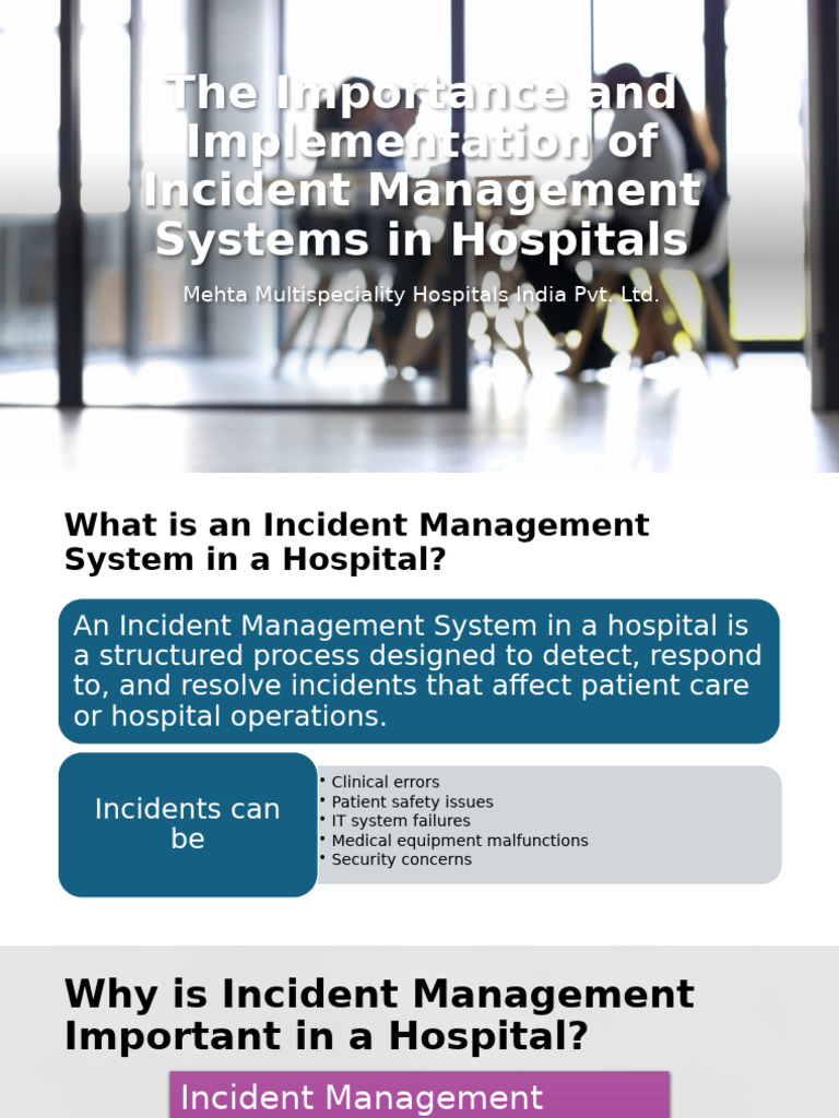 The Importance and Implementation of Incident Management Systems | PDF ...