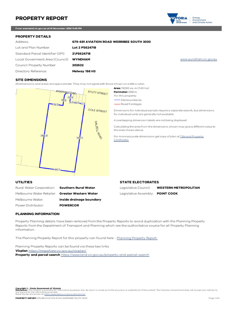 679 681 Aviation Road Werribee South (ID218611752) Detailed Property Report | PDF