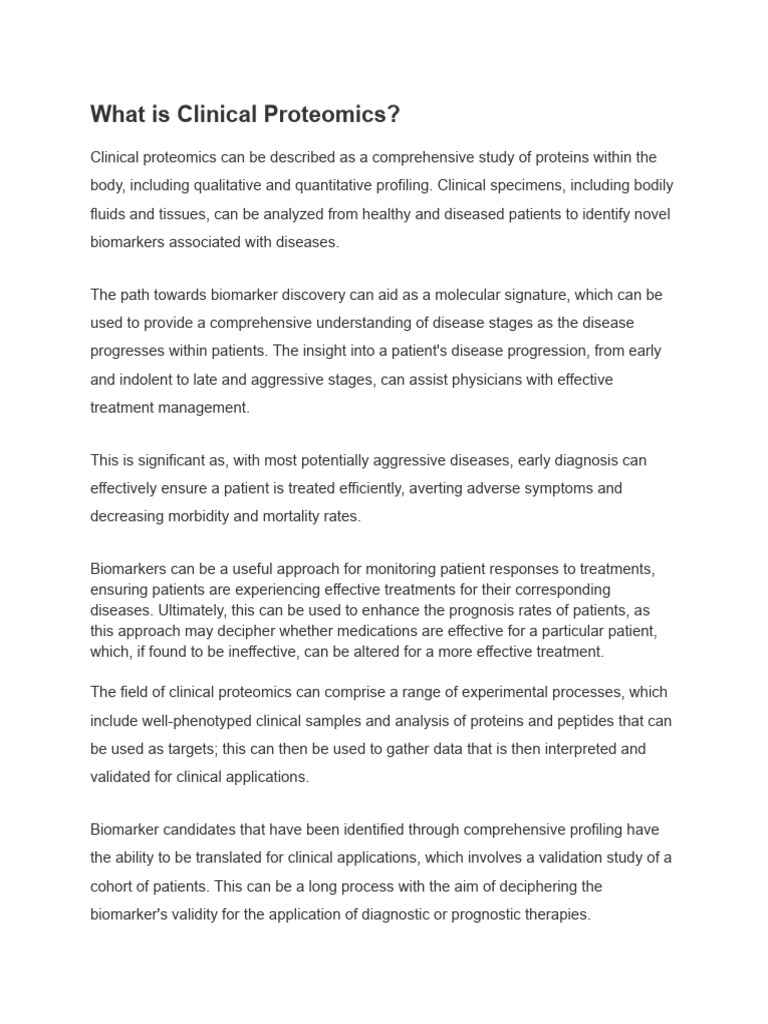 Clinical Proteomics | PDF | Proteomics | Cancer