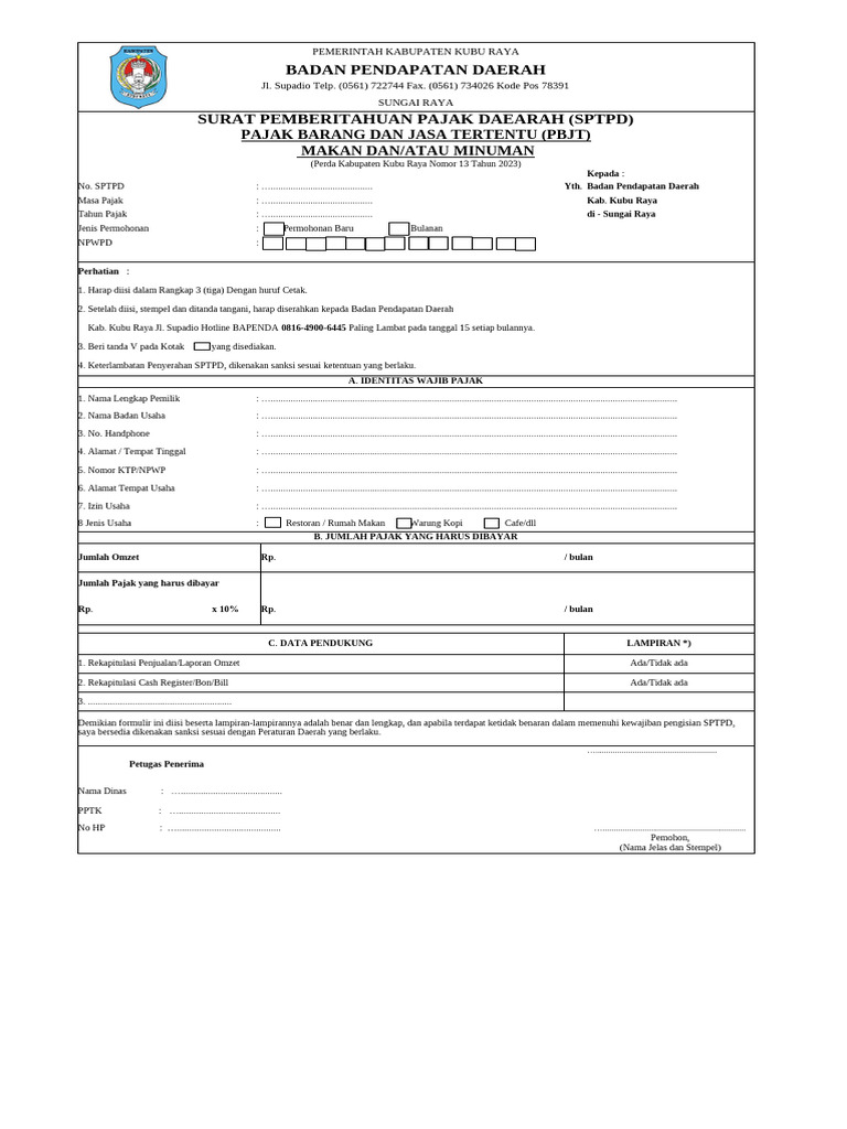 SPTPD Restoran | PDF