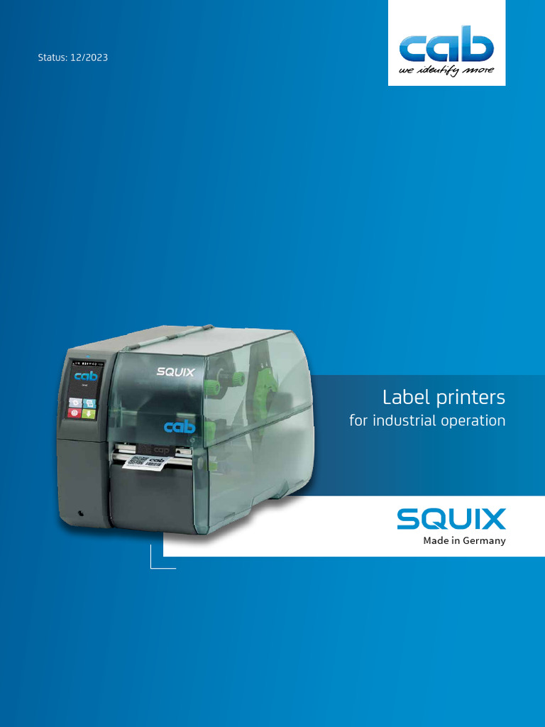 Cab Squix en | PDF | Printer (Computing) | Usb