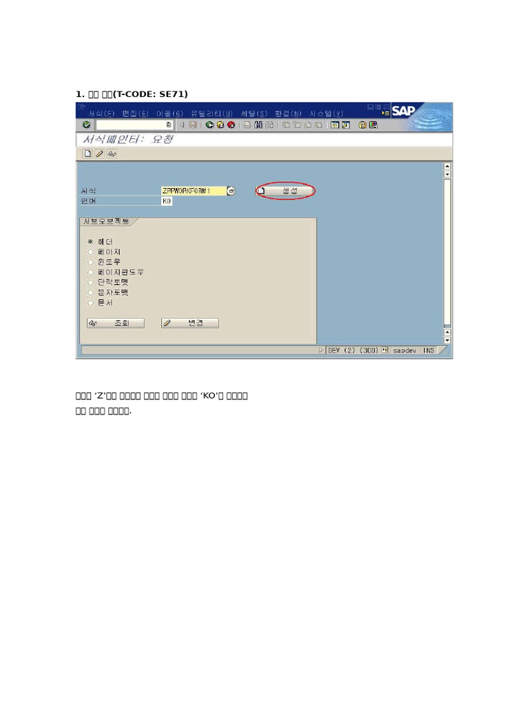 SAP Script 따라하기 | PDF