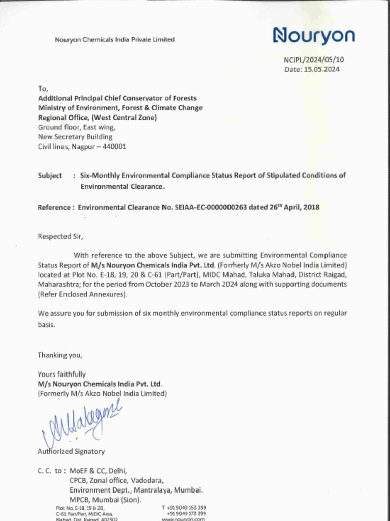 Environmental Compliance Report 2023-2024 | PDF | Waste | Environmental ...