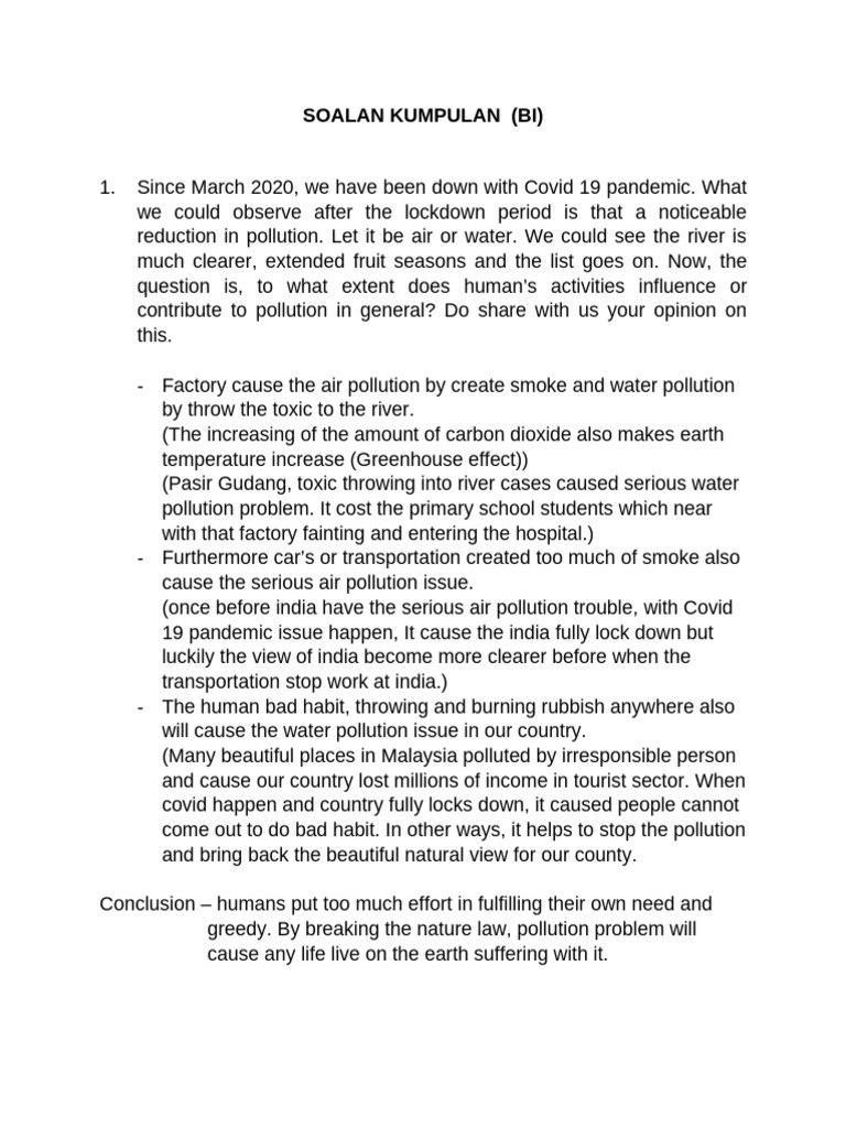 Contoh Soalan Kumpulan (BI) | PDF | Social Media | Popular Culture ...