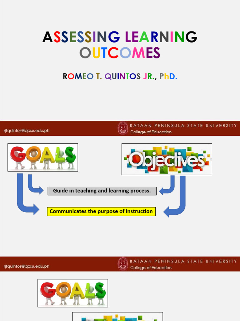 3.kamfil Assessing Learning Outcomes | PDF