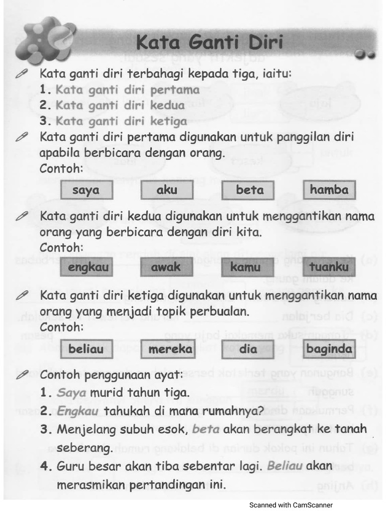 Latihan Kata Ganti Nama Diri | PDF