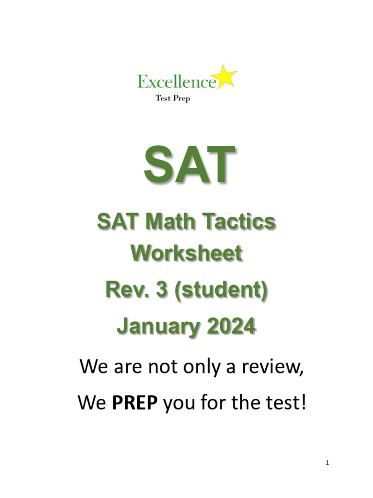 SAT Math Tactics Guide | PDF | Area | Circle
