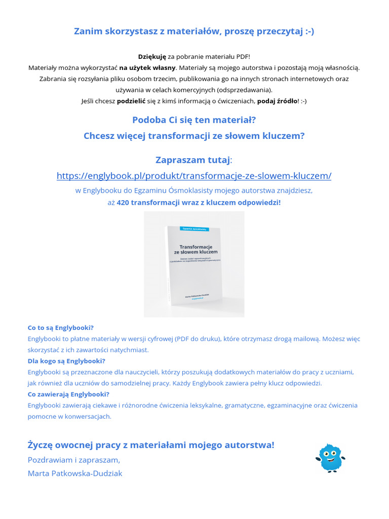 Transformacje Ze Słowem Kluczem - How Much (Kopia Dla Ucznia) Engly | PDF