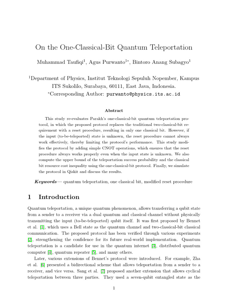 Clean Version PHYSSCR-134649.R2 | PDF | Quantum Computing | Quantum ...