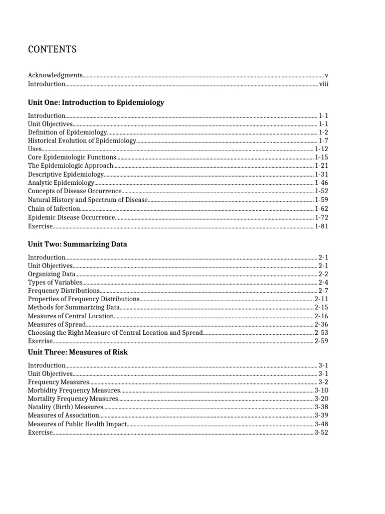 Course Outline Principles of Epidemology | PDF | Epidemiology | Public ...
