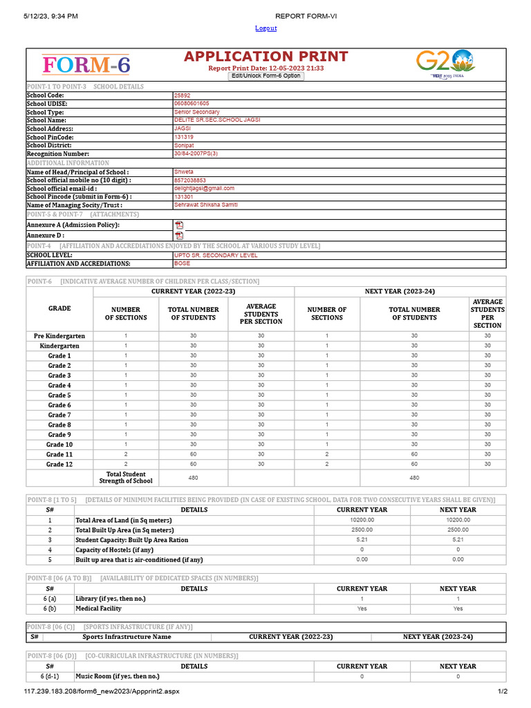 Report Form-Vi | PDF