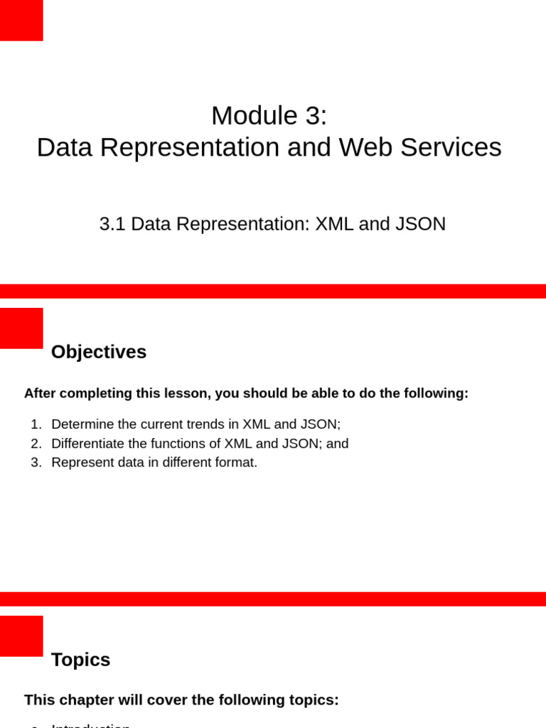 XML vs JSON: Data Representation Guide | PDF | Xml | Json