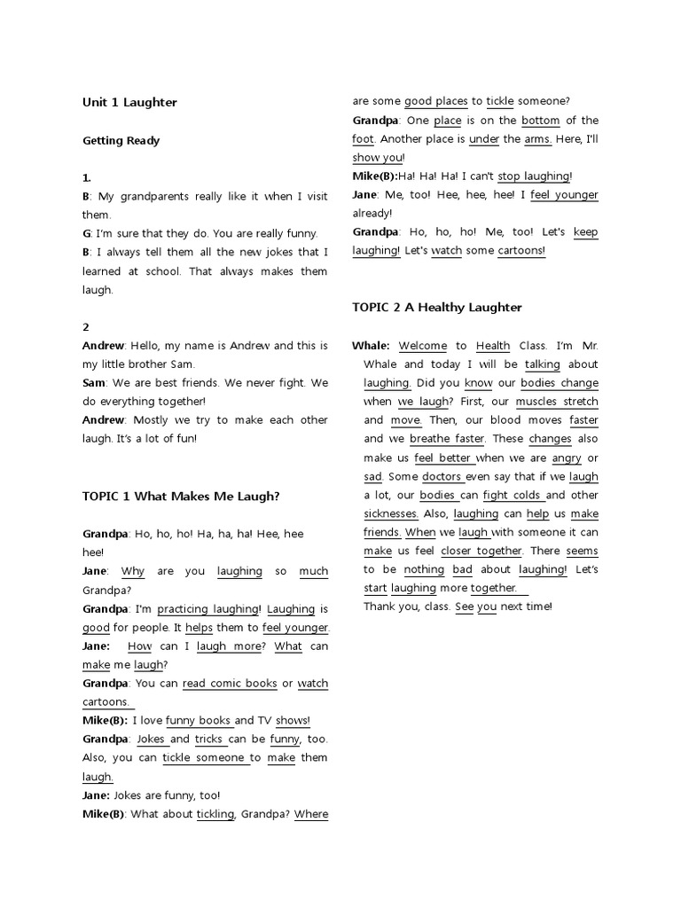 Bricks HB Listening 2 Script | PDF | Laughter | Figure Skating
