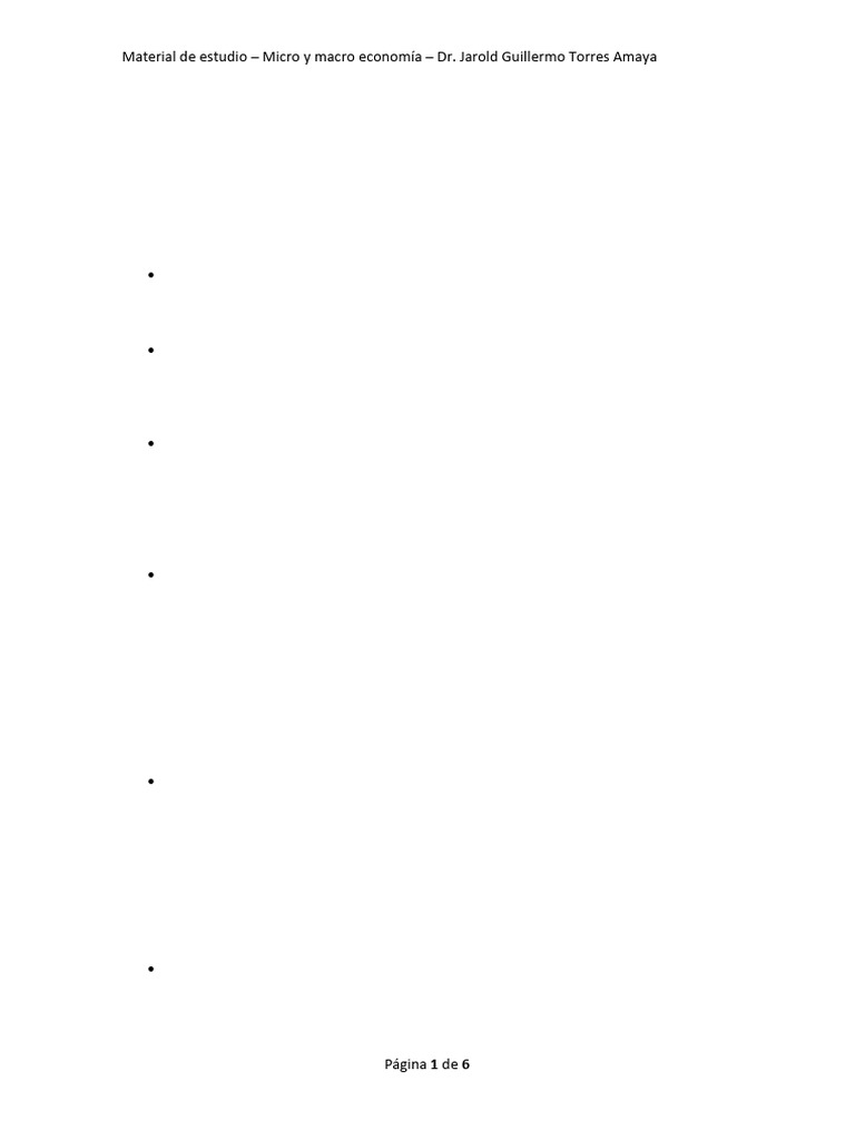 Guía de Estudio para El Primer Examen Parcial de Micro y Macroeconomía | PDF | Oferta y demanda ...