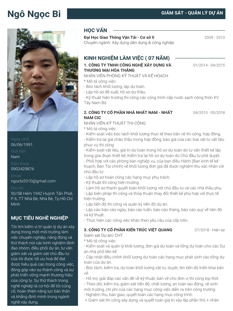 CV-Ngo-Ngoc-Bi 2021 | PDF