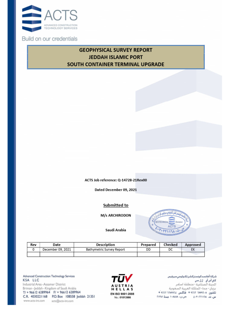 ACTS Q 14728 21 Rev.00 Seismic Reflection Report Rev00 | PDF | Reflection Seismology