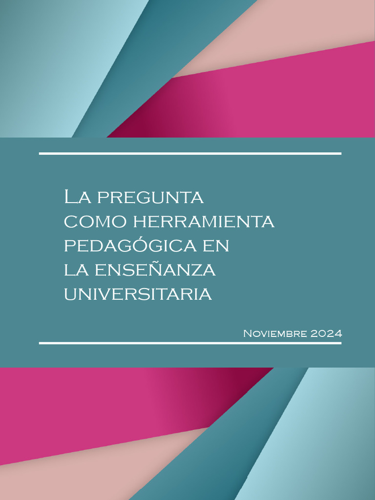 La Pregunta Como Herramienta | PDF | Enseñando | Pensamiento