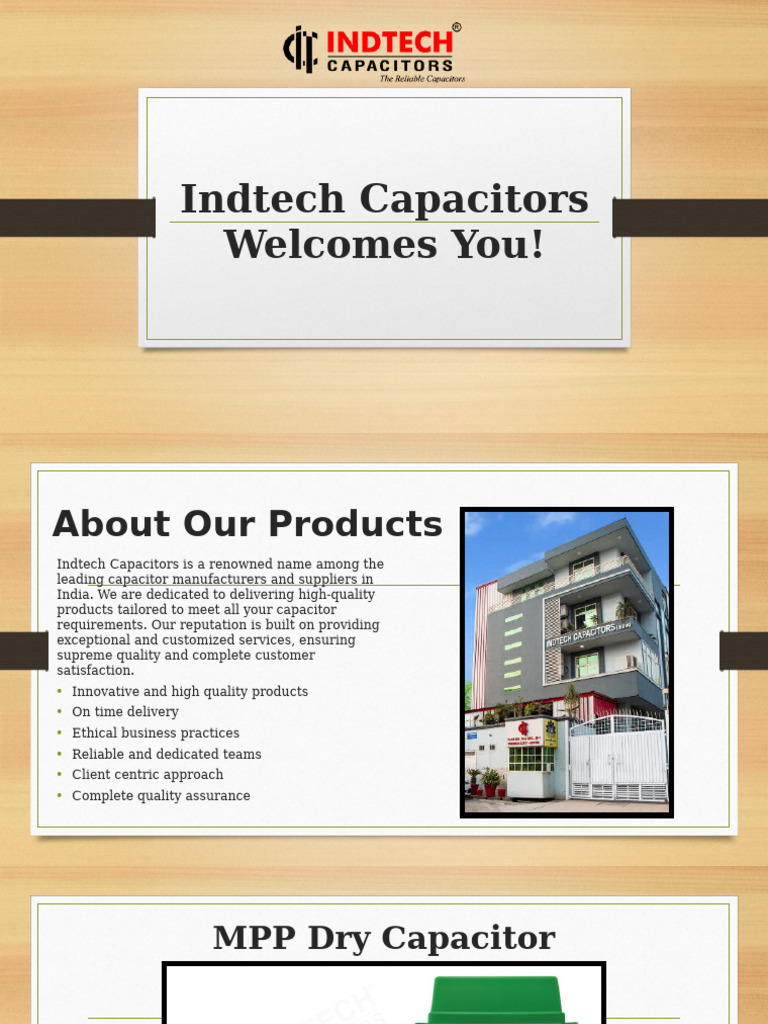 About Indtech Capacitors Products | PDF