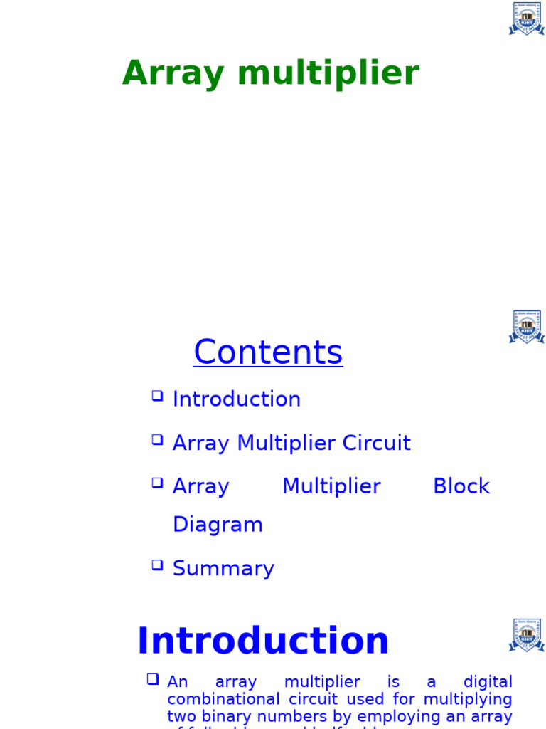 16 - Array Multiplier | PDF 16 - Array Multiplier | PDF
