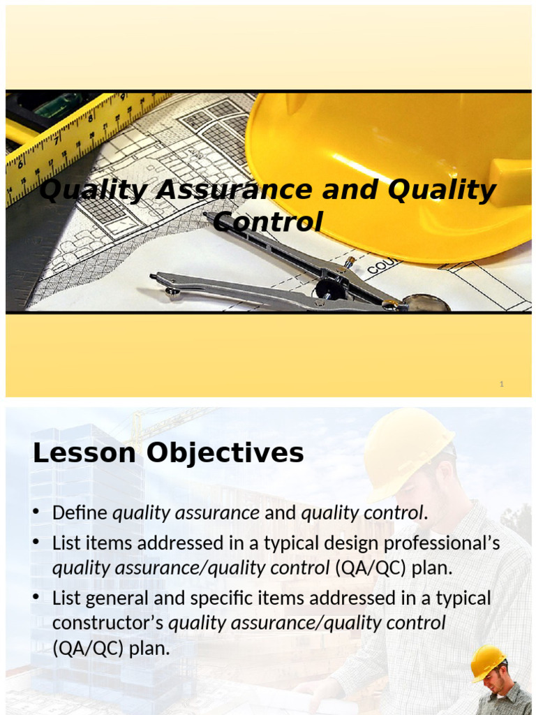 Quality Assurance and Quality Control | PDF | Quality Assurance | Specification (Technical Standard)