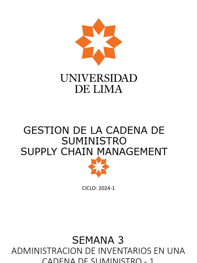 GCS Semana 3 - Administracion de Inventario - Parte 1 | PDF | Cadena de suministro | Incertidumbre