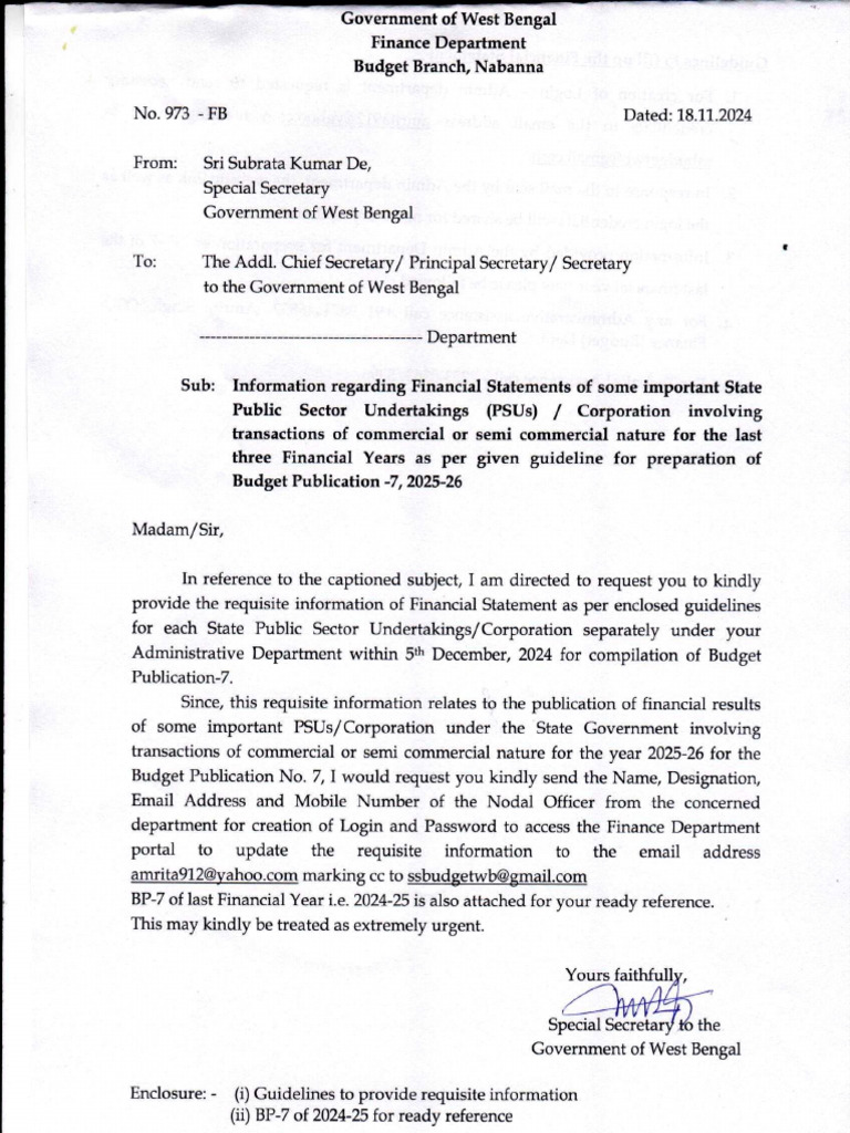 BP-7 Letter 2025-26 Scan | PDF