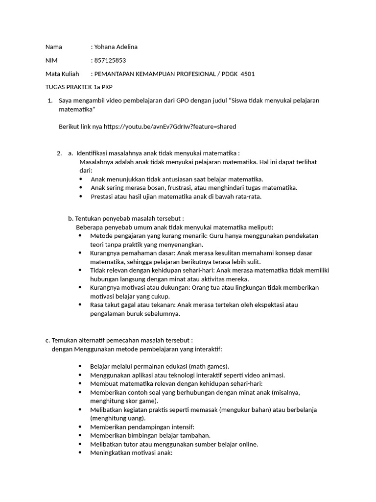 TUGAS PRAKTEK 1a PKP | PDF