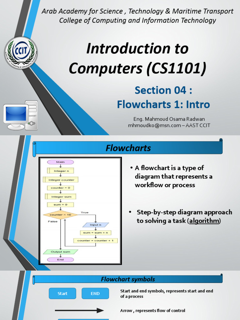 CS1101 Sept2023 04 Flowcharts Intro | PDF