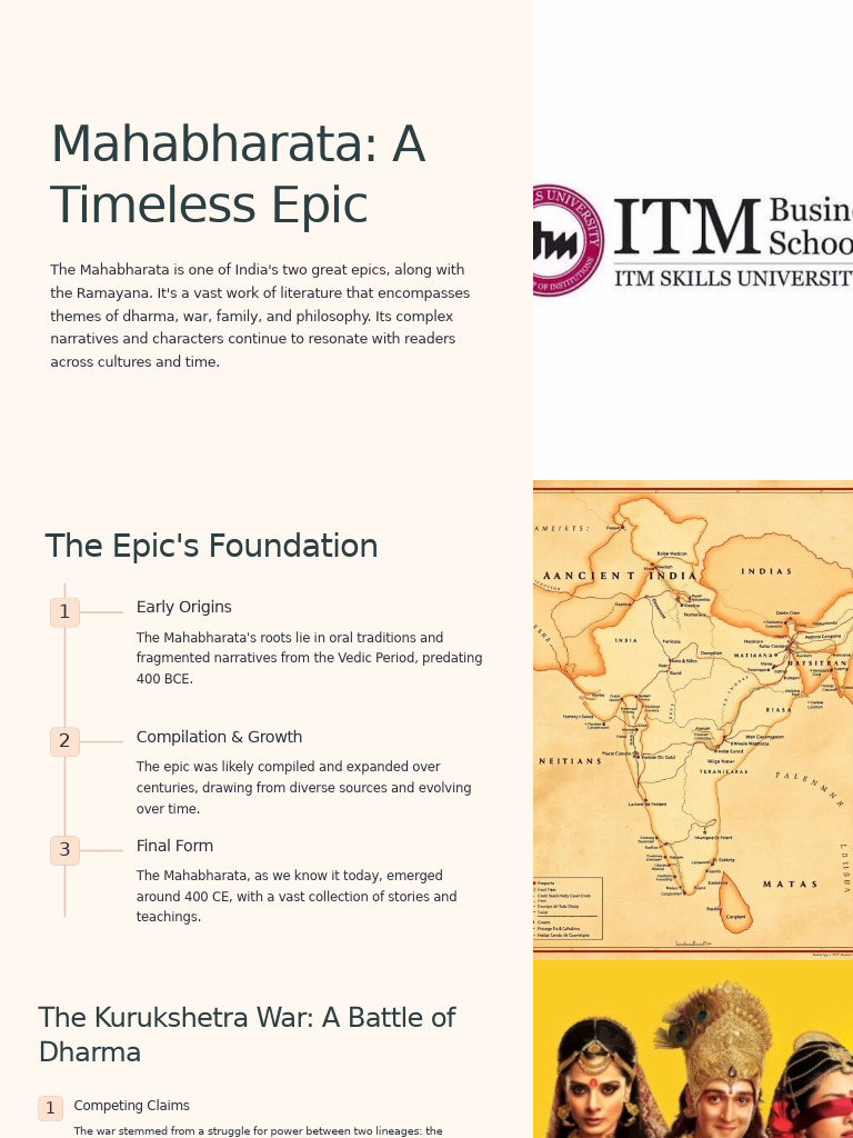 Mahabharata A Timeless Epic | PDF | Mahabharata | Kurukshetra