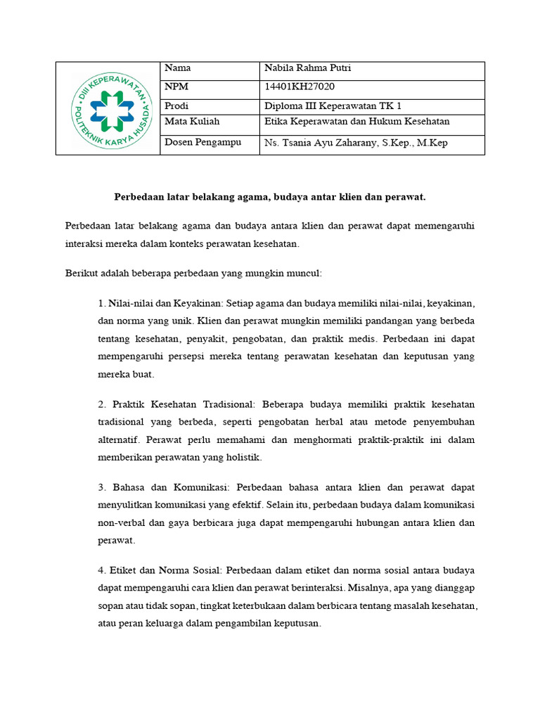 Perbedaan Klien dan Pasien dalam Kesehatan | PDF