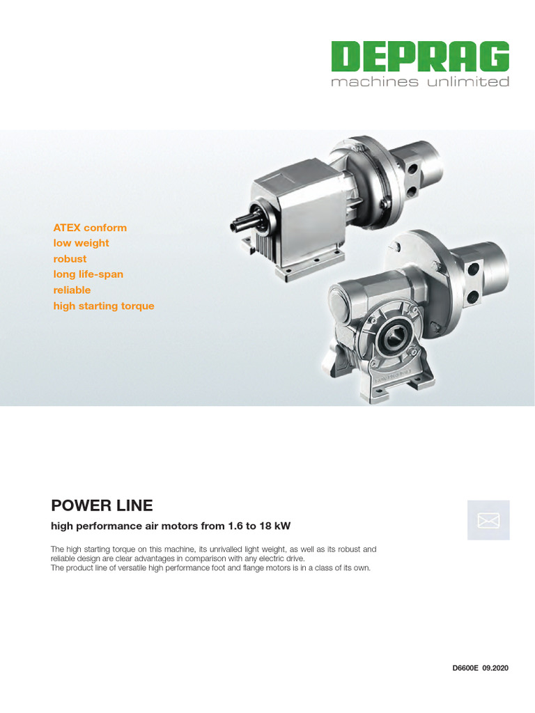 Power Line Air Motors D6600en | PDF | Gear | Engines
