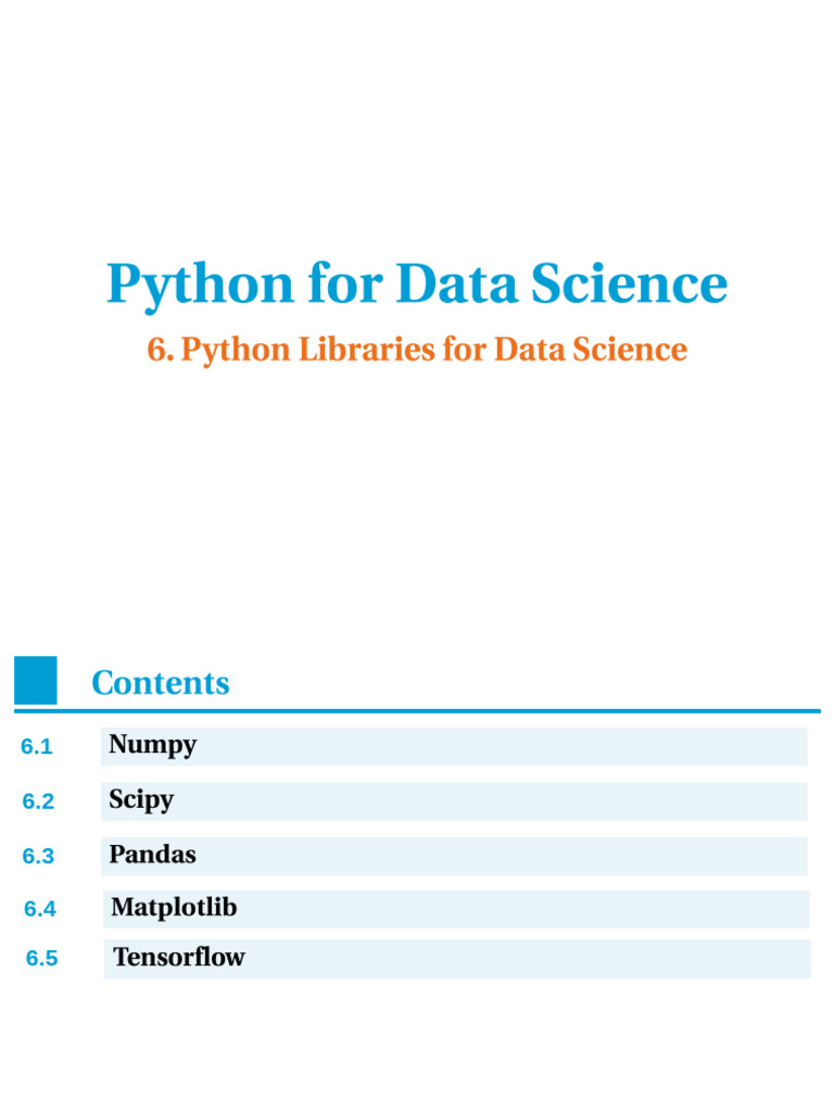 Python Libraries For Data Science | PDF