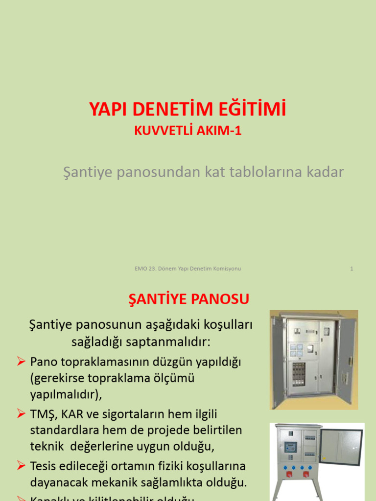 Yapı Denetim 1 (Santiye Panosundan Kat Panosuna) | PDF
