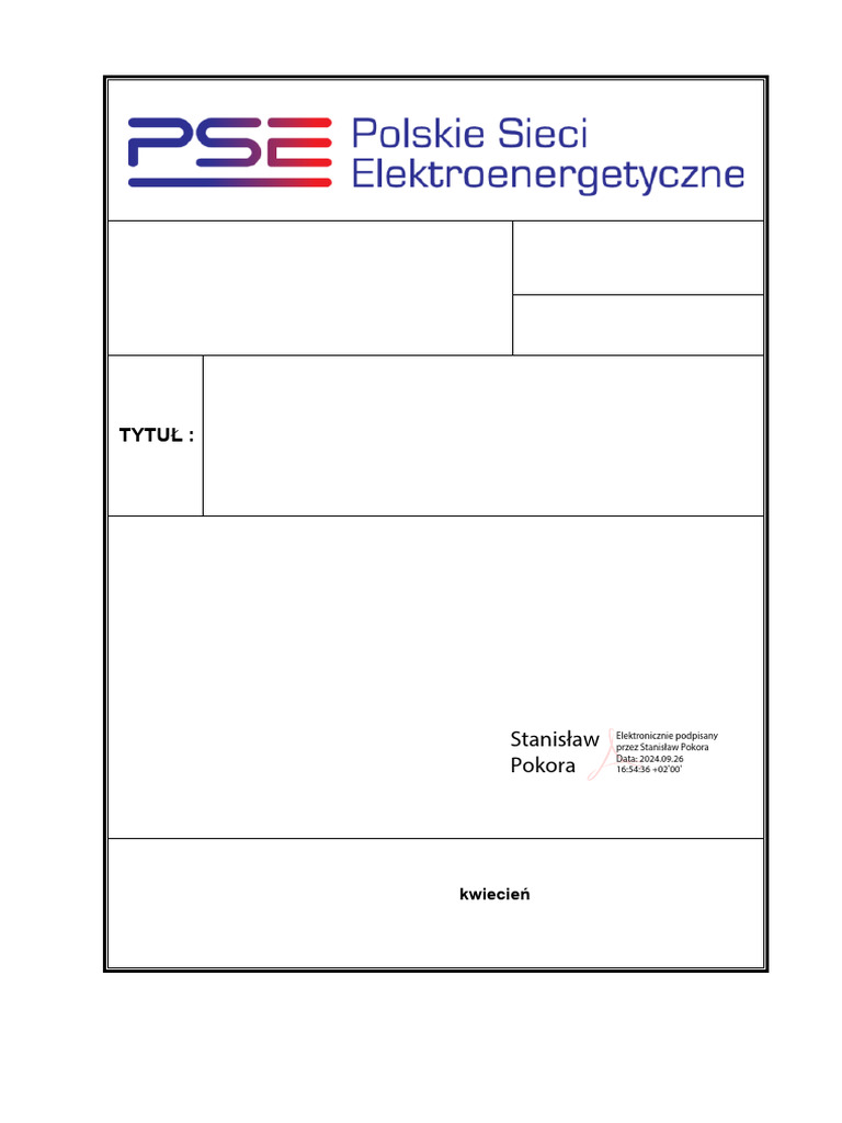 Linia Napowietrzna - PSE-SF - Linia400 KV 2024 | PDF