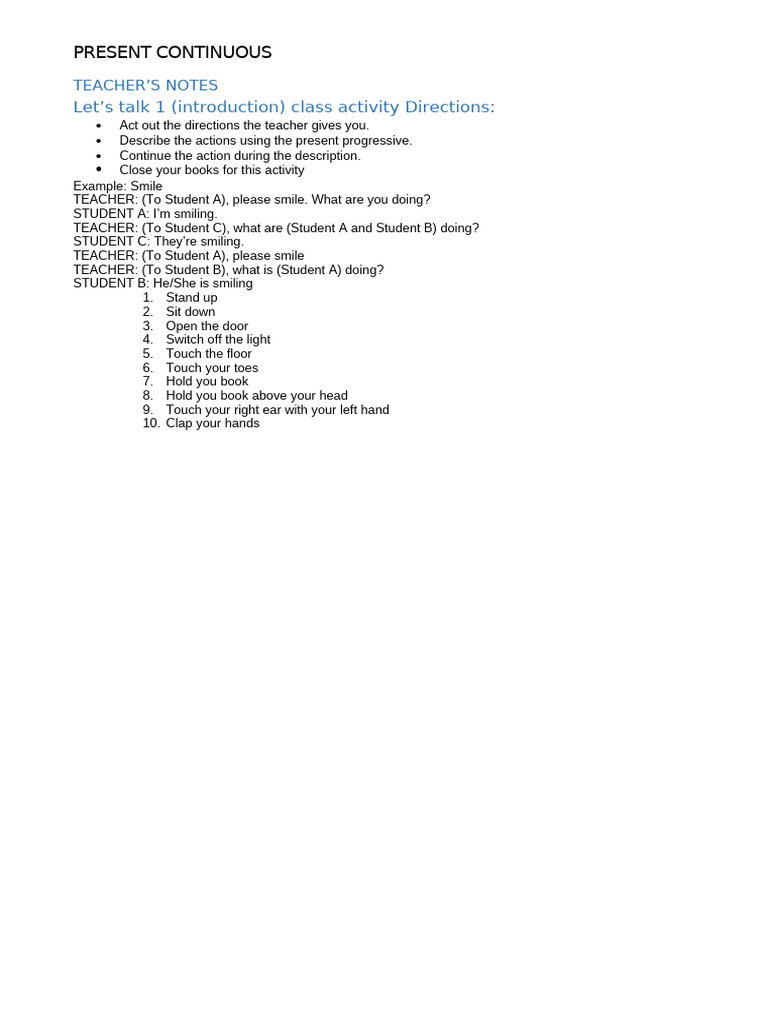 Present Simple and Present Continuous | PDF