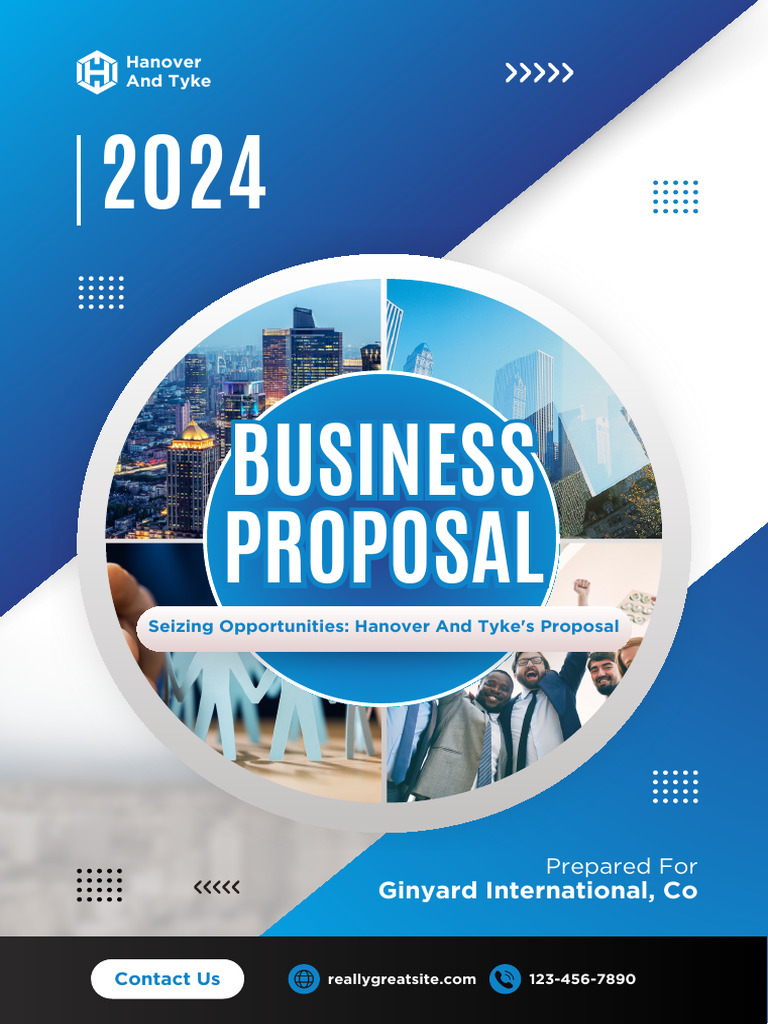 Blue and White Modern Business Proposal Cover Page | PDF