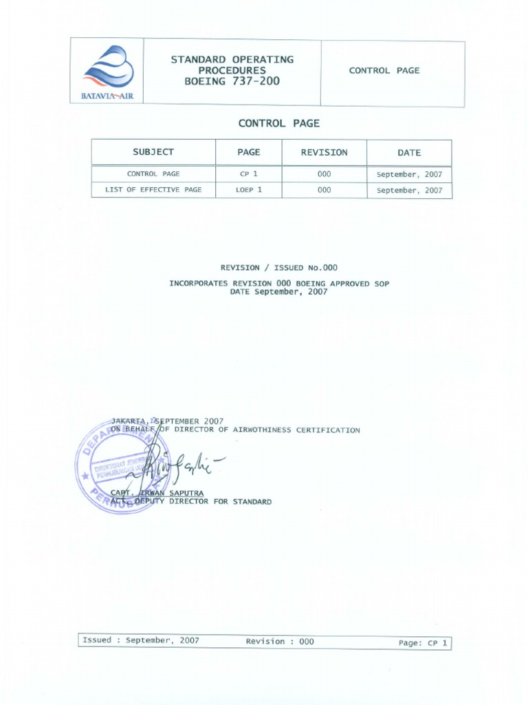 737-200 Standart Operating Procedures (SOP) | PDF