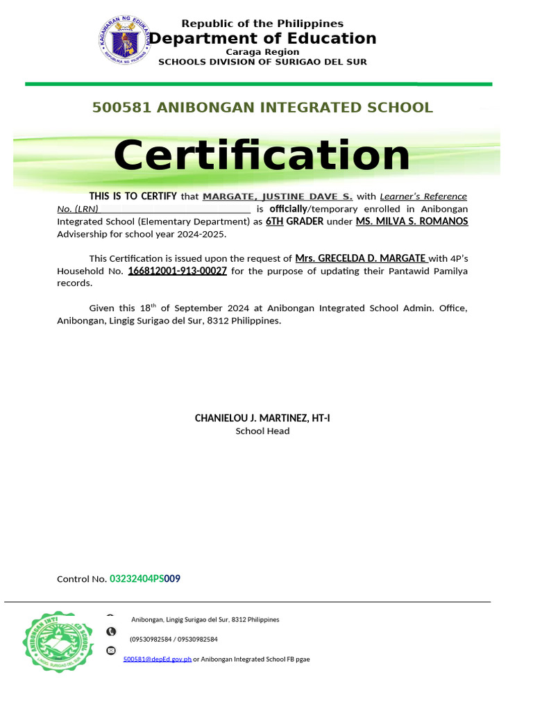 4PS Certification Casilum Novie Rainiel | PDF