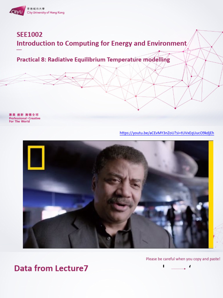 Practical8 Rad - Eq.Temp - Modelling | PDF