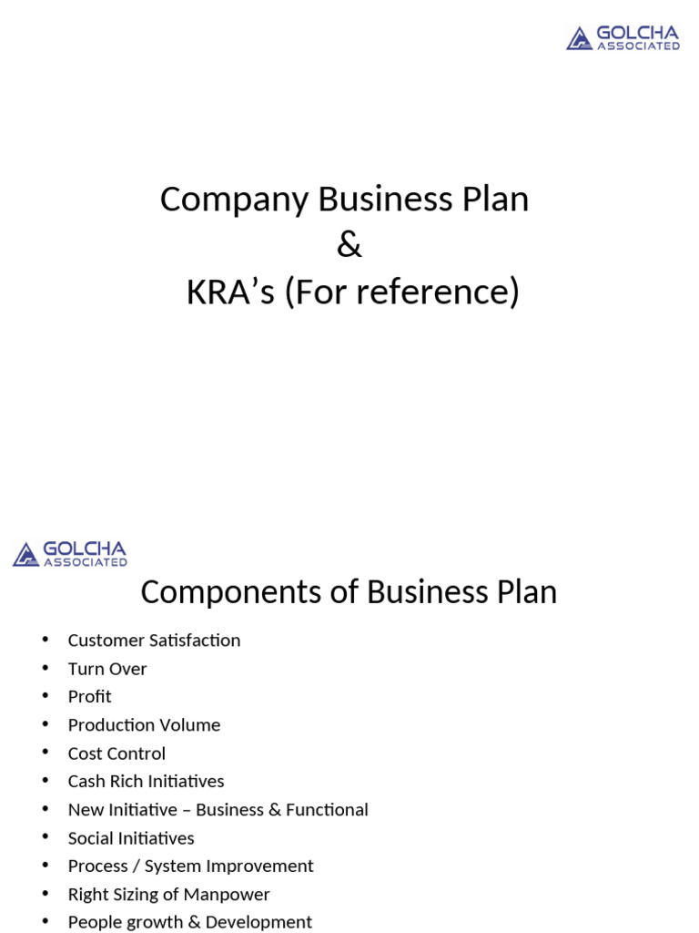 KRA Setting Process - Example | PDF | Human Resources | Cost Accounting